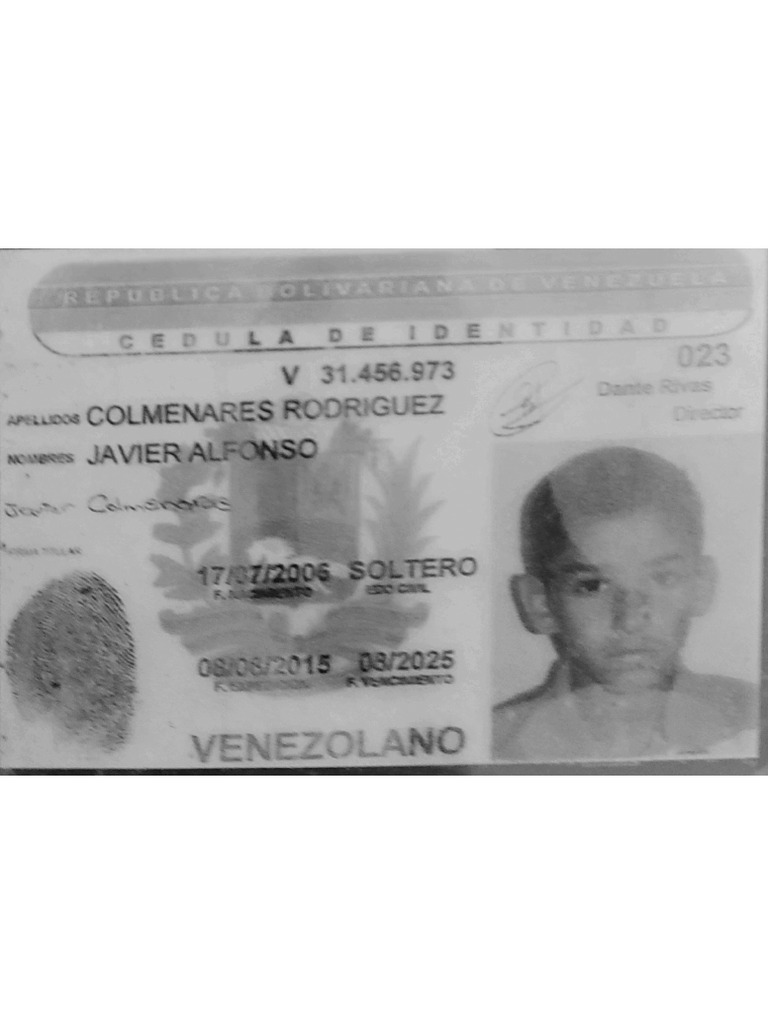 Cedula Javier Alfonso | PDF