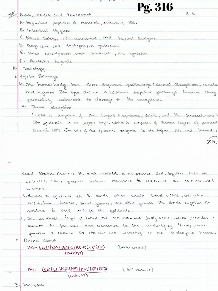 FE Notebook Safety, Health and Enivronment Chapter | PDF