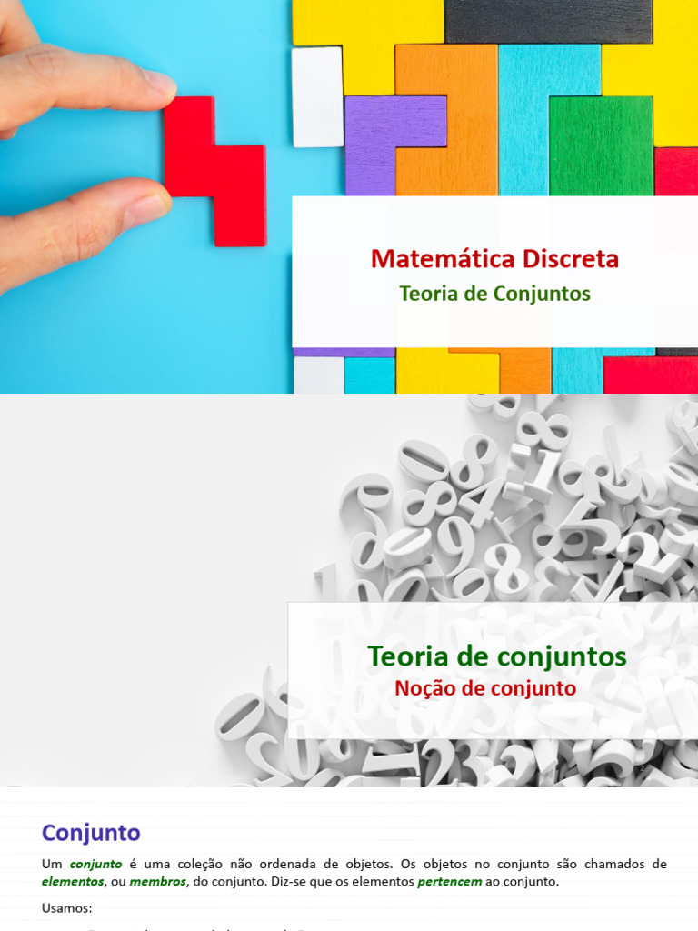 Teoria de Conjuntos: Definições e Exemplos | PDF | Número racional ...