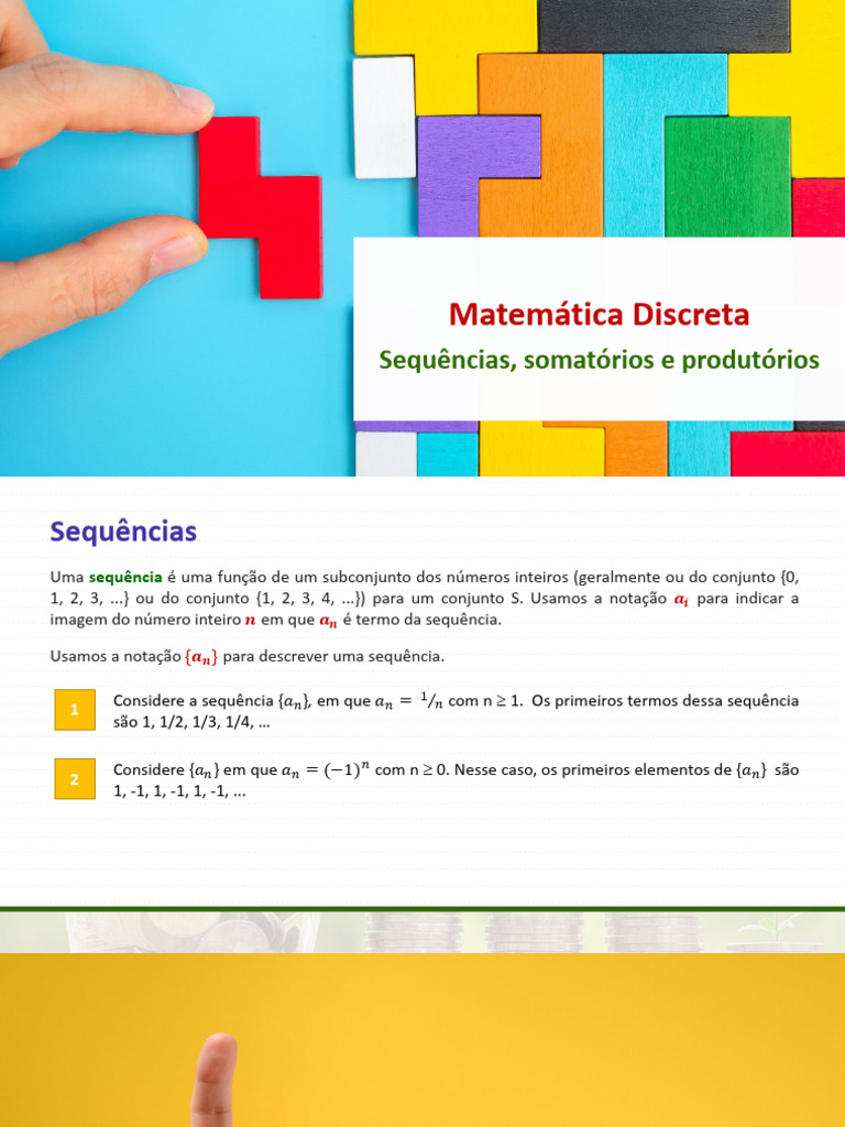 Aula 08 - Somatórios e Produtórios | PDF | Sequência | Somatório