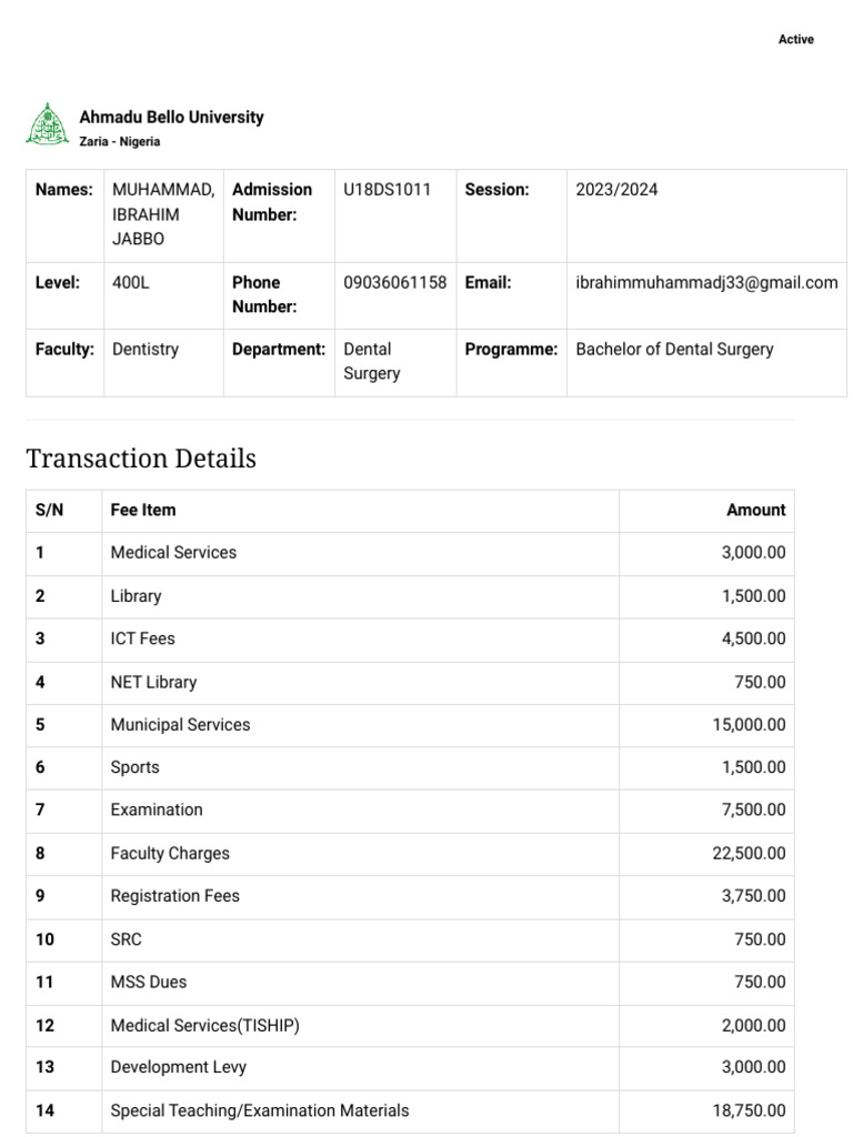 Ahmadu Bello University_Portal M Jabbo | PDF | Health Care