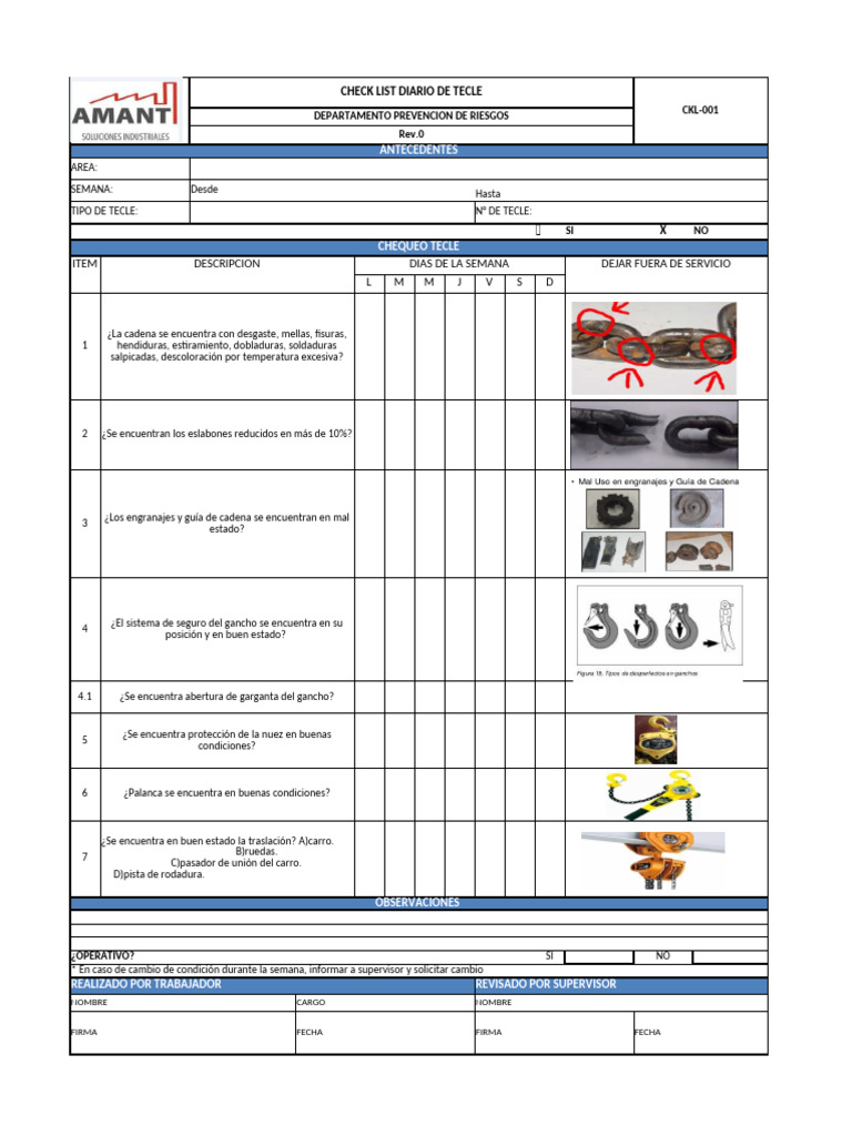 Check List General | PDF | Enchufes y tomas de corriente alterna | Bienes manufacturados