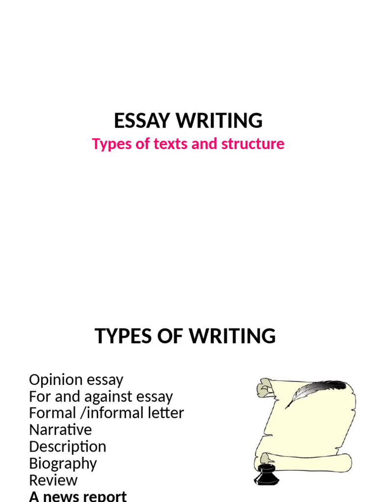 Essay Writing Guide: Structure & Types | PDF | Essays | Reason