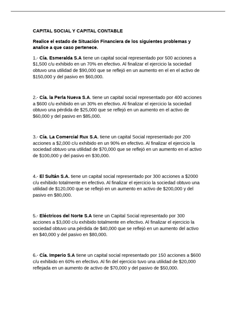 Análisis de Capital Pagado y Contable | PDF | Contabilidad | Corporaciones