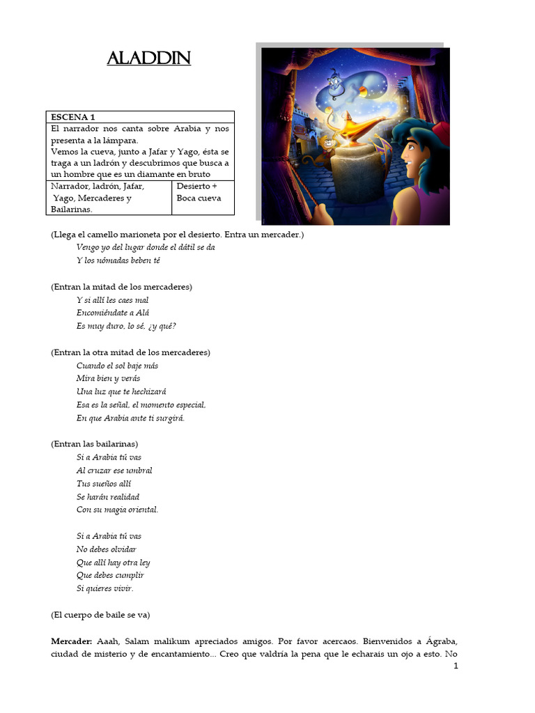 Libreto Aladdin | PDF