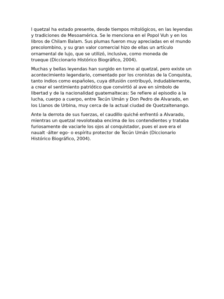 Leyendas del Quetzal en Mesoamérica | PDF