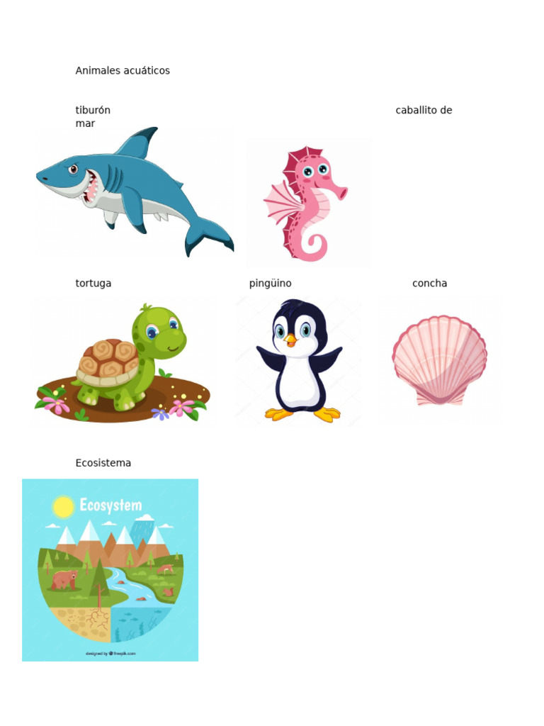 Animales Acuáticos: Especies Clave | PDF