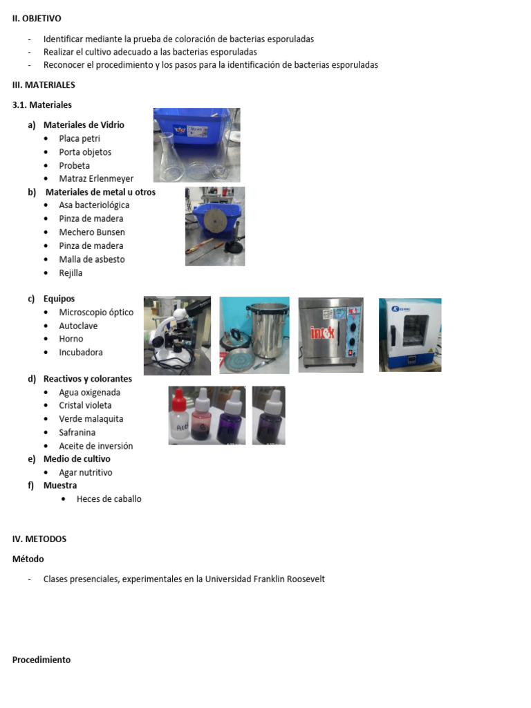 Objetivos- Materiales- Metodos. Microbiologia | PDF
