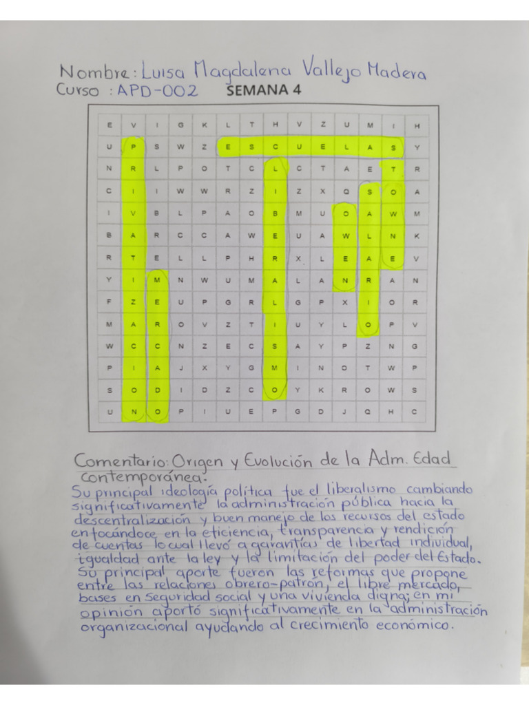 Deber administración SOPA DE LETRAS | PDF