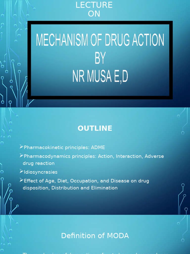 Mechanism of Drug Action-1 | PDF | Drug Metabolism | Receptor Antagonist