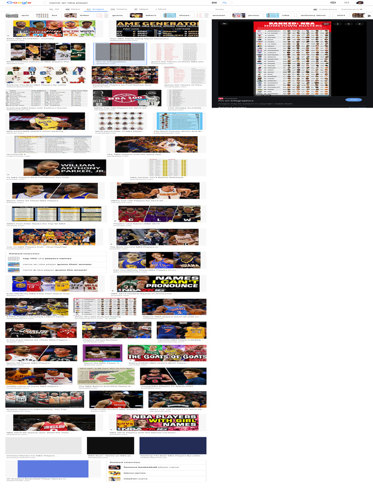 Name An Nba Player - Google Search | PDF | Sports | National Basketball ...