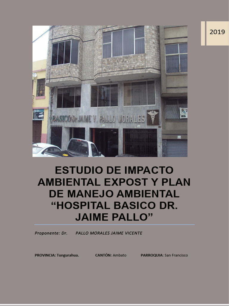 1. Estudio de Impacto Ambiental Dr. Jaime Pallo | PDF | Entorno natural ...