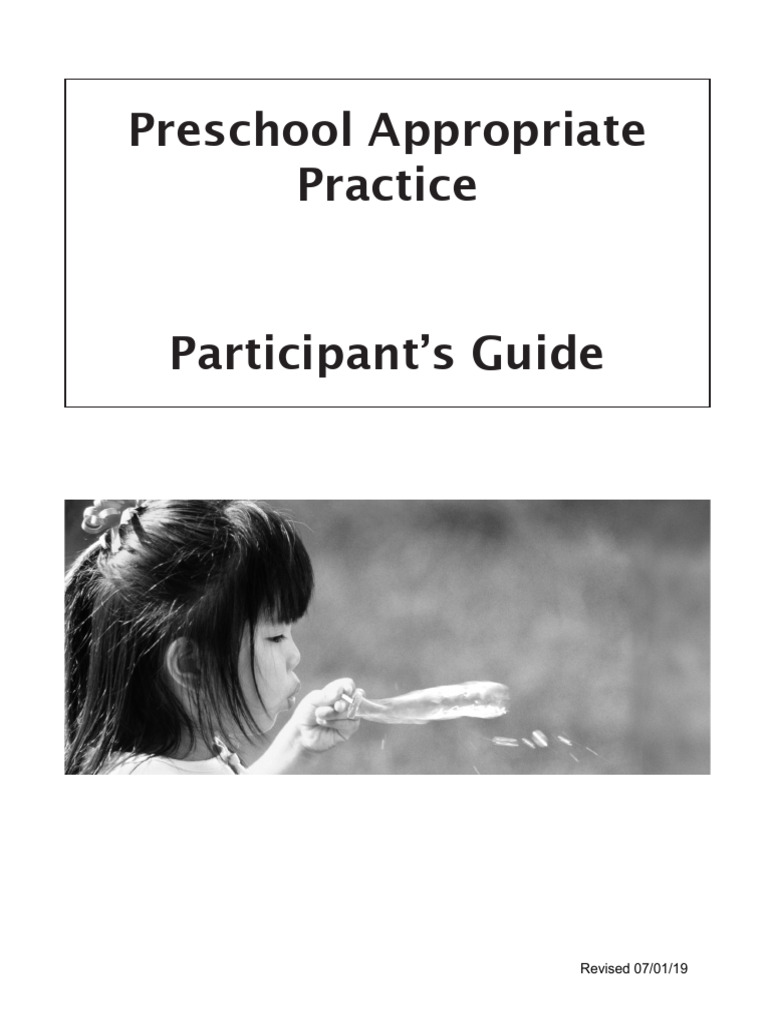 Preschool Appopiate Practice | PDF | Cognitive Development | Learning