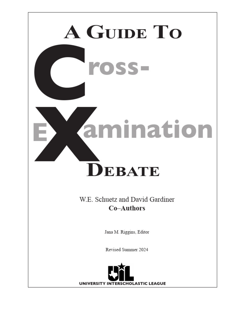 UIL CX Debate Guide 2024 | PDF