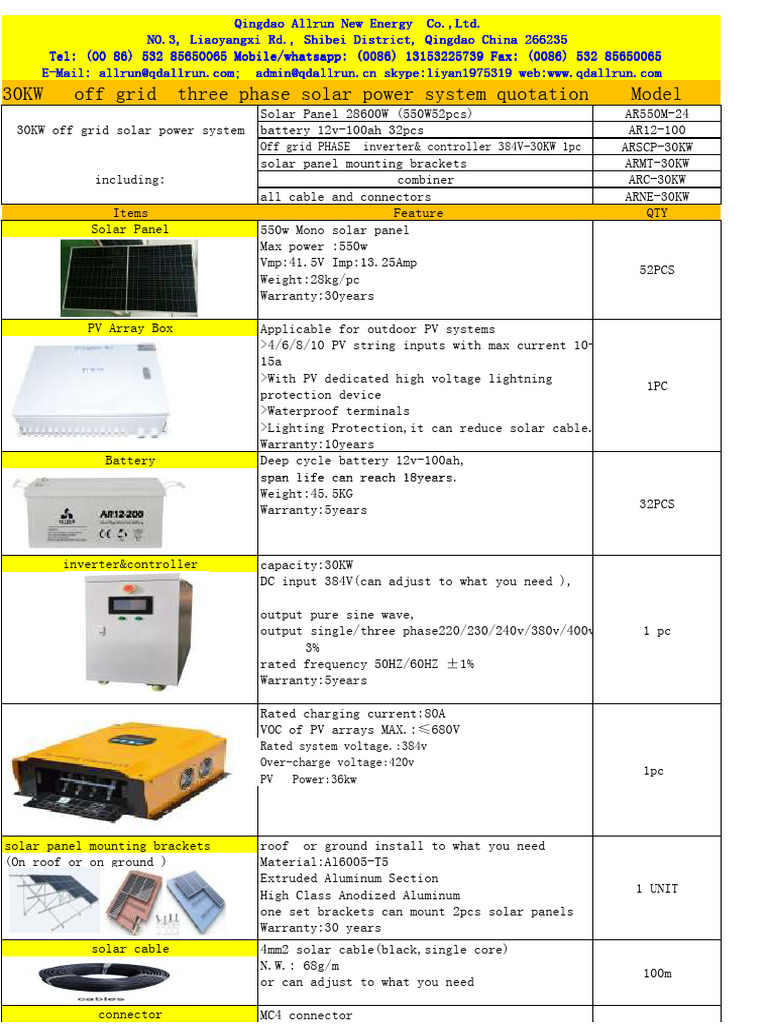30KW 384V Solar System Off Grid 550W Mono 202308 (2023-08-21 01 - 29 ...