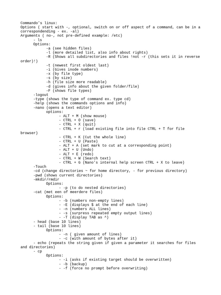 Examen Commandos Pdf Computer File Directory Computing