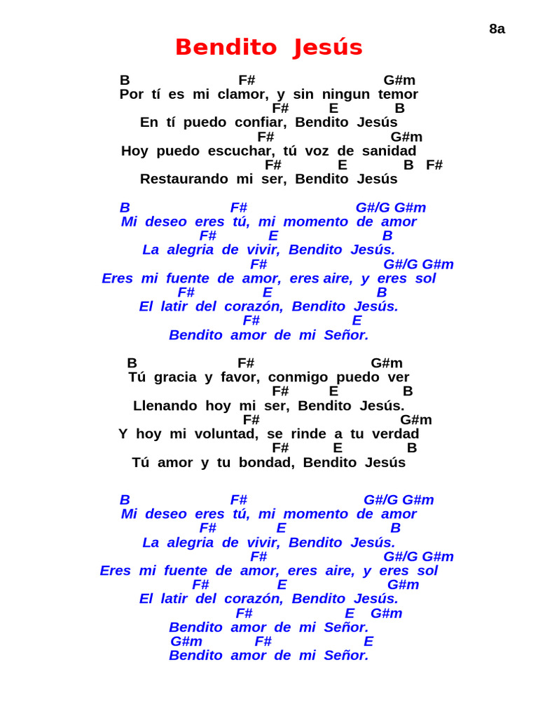 08a. BENDITO JESÚS | PDF