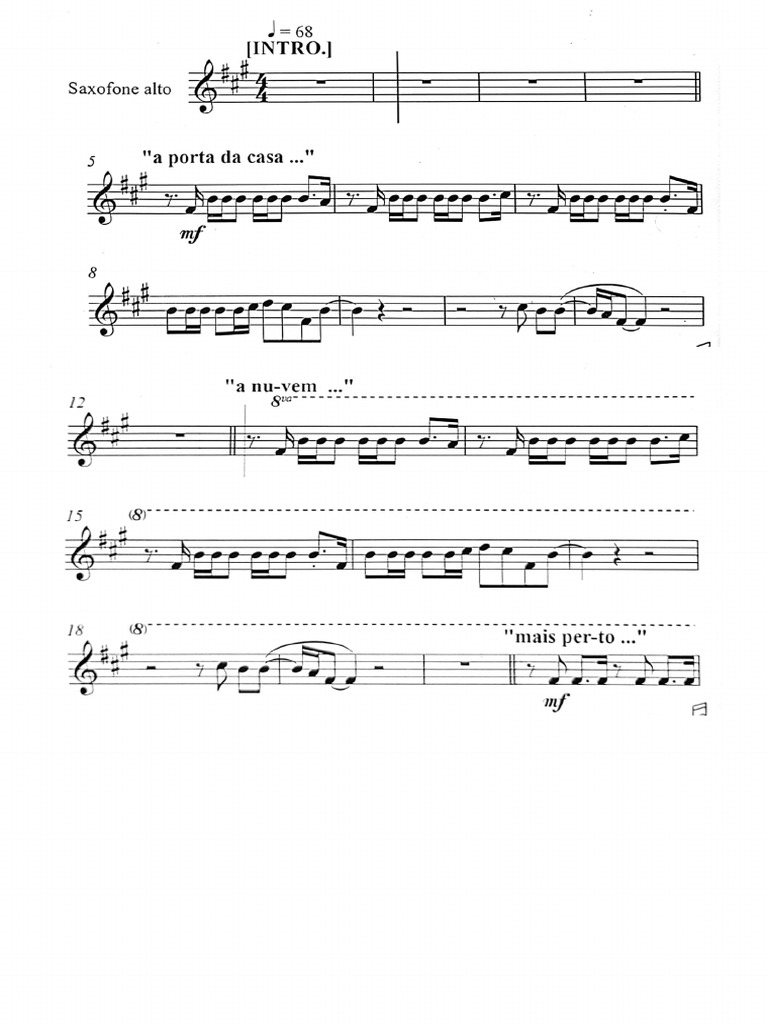 E Tudo Sobre Você Sax Alto | PDF