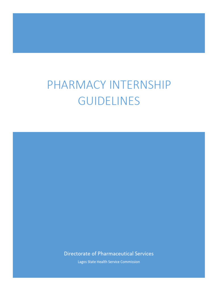 Pharmacy Internship Guidelines | PDF | Pharmacist | Pharmacy