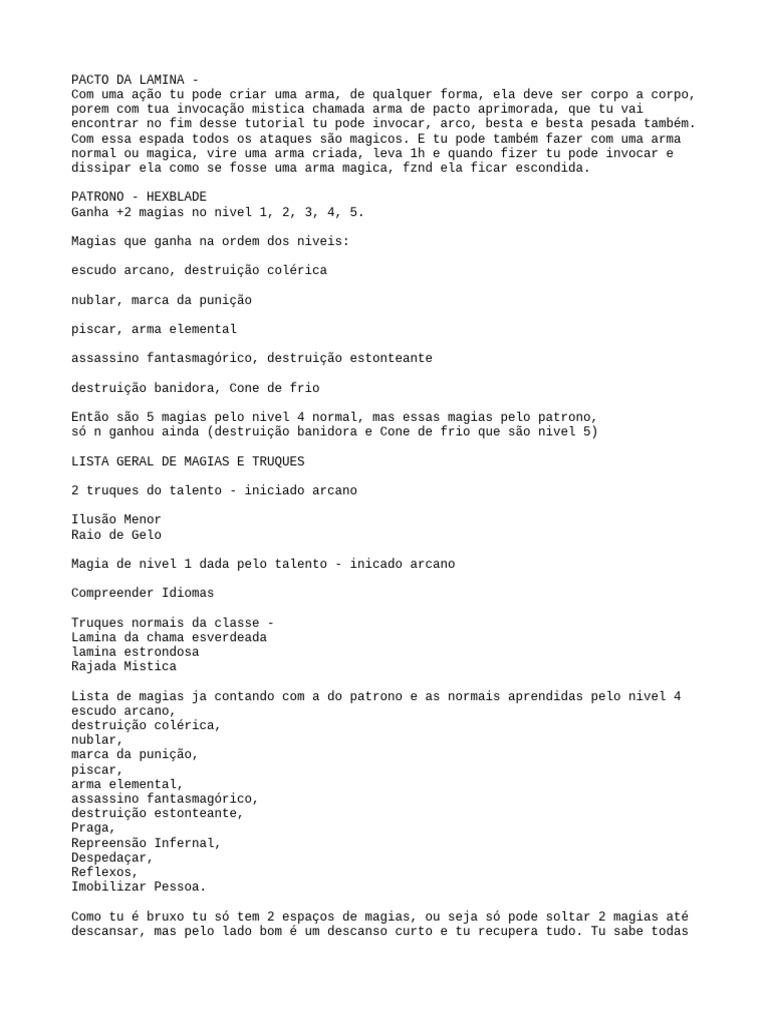 GUIA BASICO COMO JOGAR DE BRUXO | PDF
