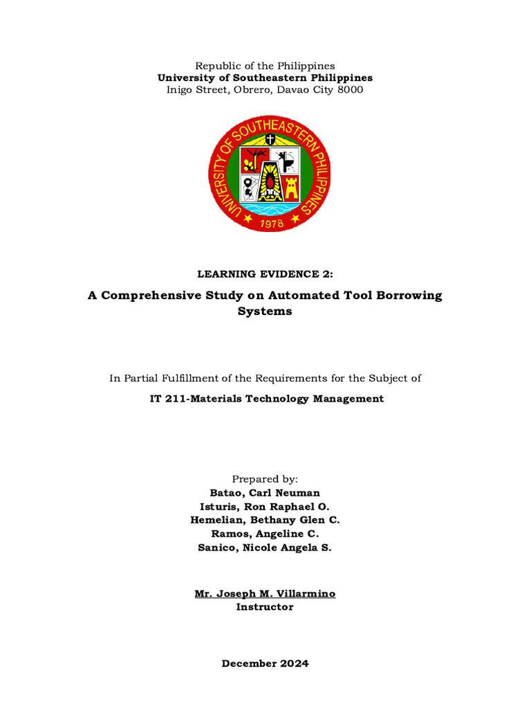 Automated Tool Borrowing System | PDF | Usability | Performance Indicator