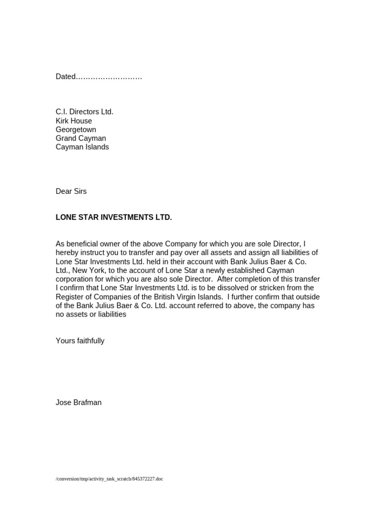 Asset Transfer and Company Dissolution | PDF