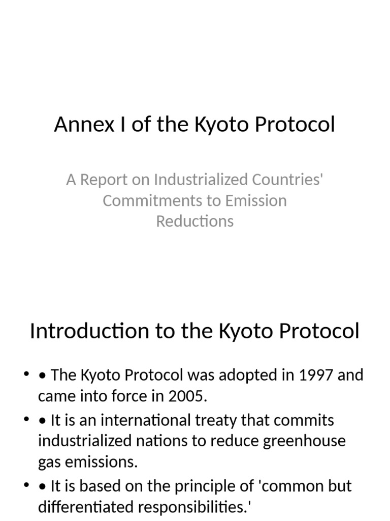 Annex I Kyoto Protocol | PDF