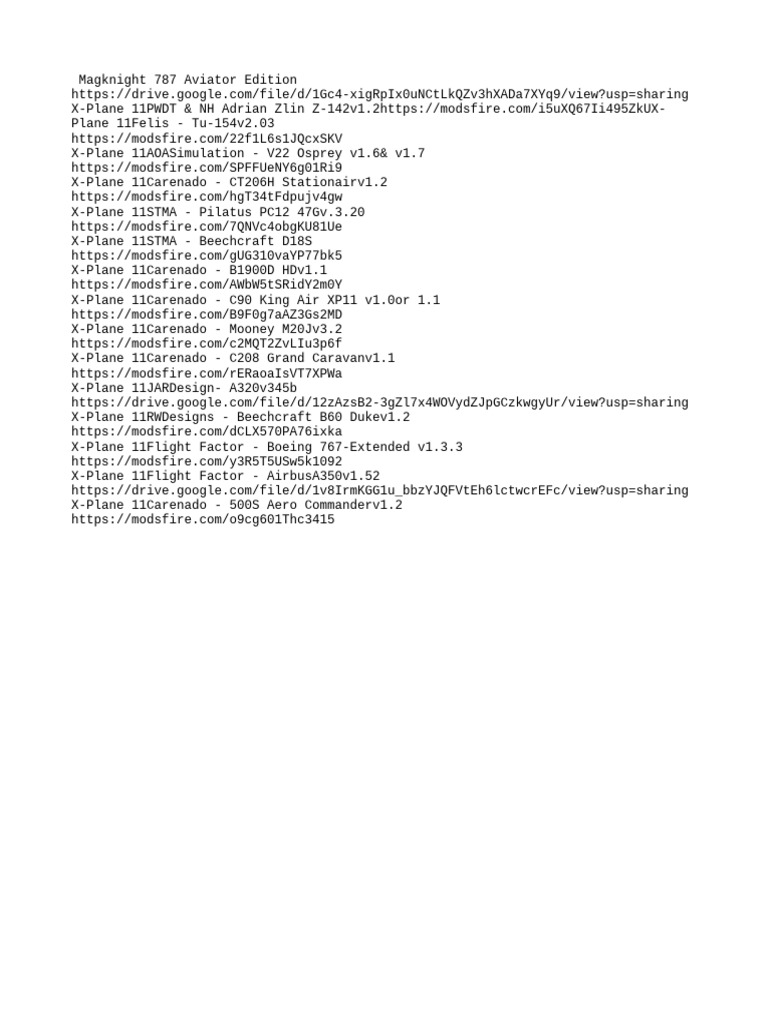 Free Stuff For XP11 (Outdated) | PDF