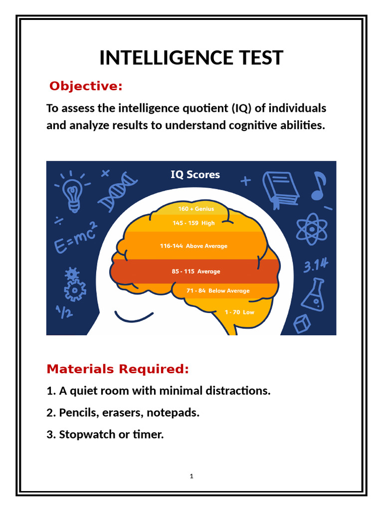 Psychology Experiment Pdf Intelligence Quotient Psychology