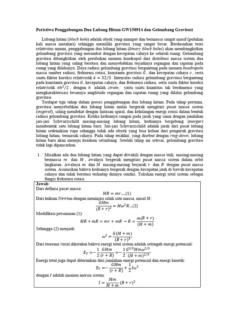 Chalis - Soal Dan Solusi Pelatnas IPhO Tahap 2 - Rev | PDF