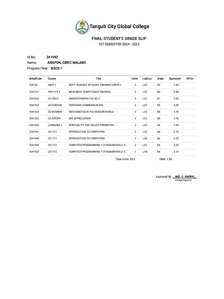 GADTC Student Portal | PDF