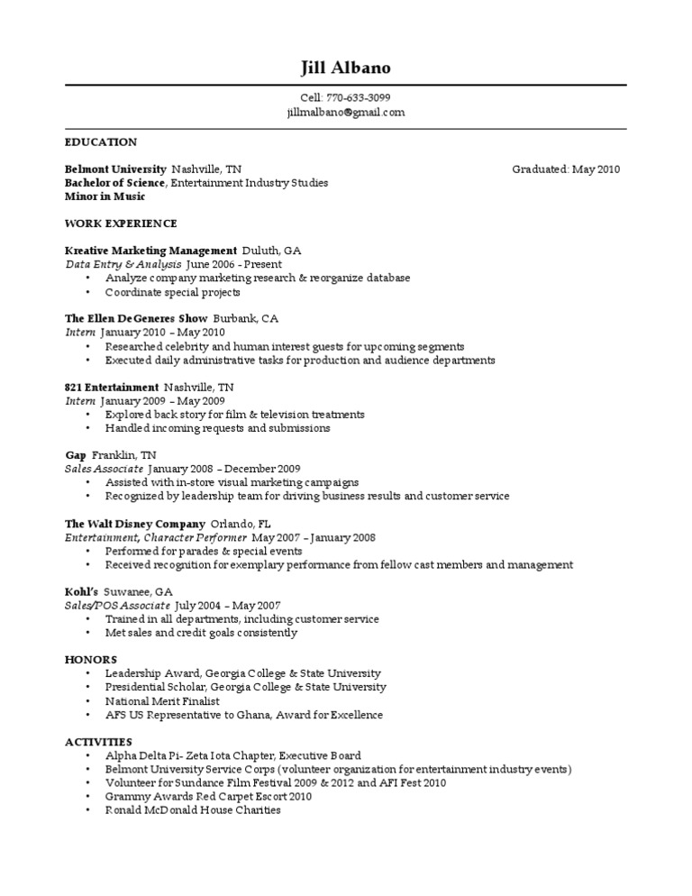 Jill's Resume - Professional (2:20:12) | PDF