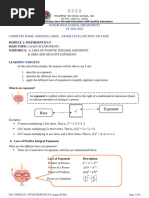 Grade 9 Math Unit 2 Notes | PDF | Exponentiation | Multiplication