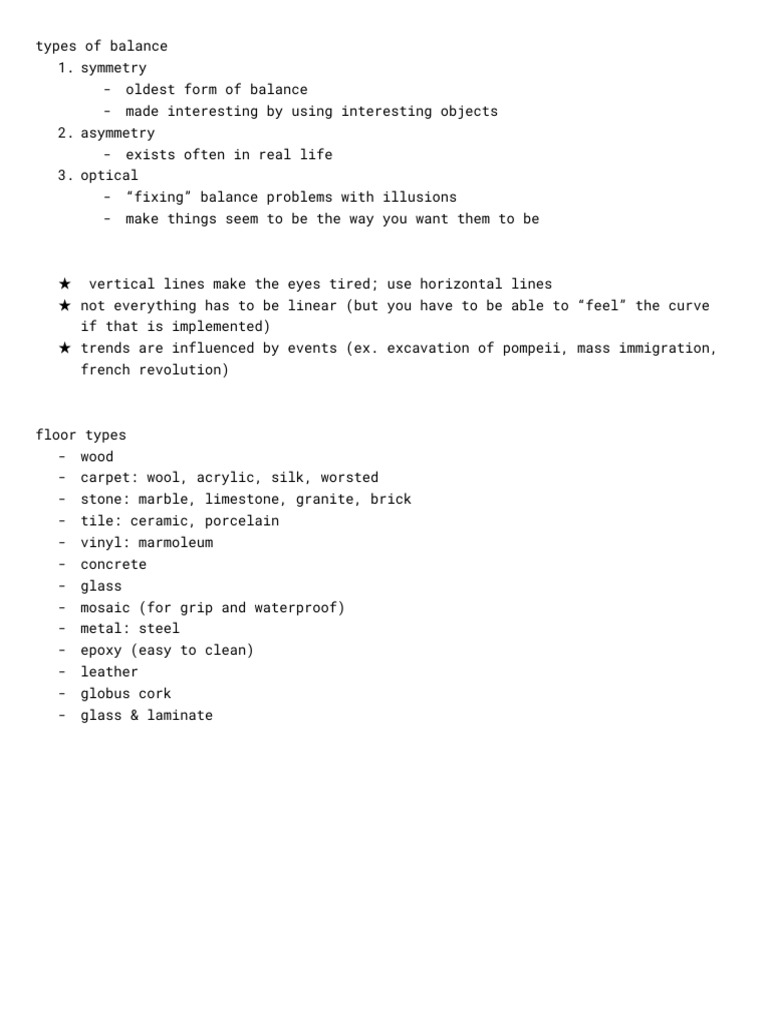 Notes Interior Design Nysid | PDF