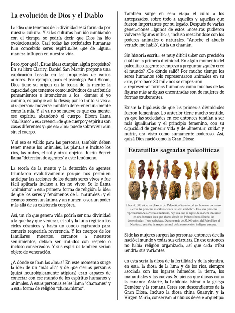 Evolución de Dios y el Diablo | PDF | Satán | Diablo