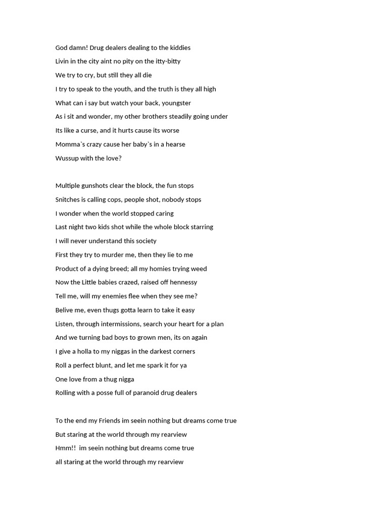 Tupac - I Have A Dream - Letra | PDF