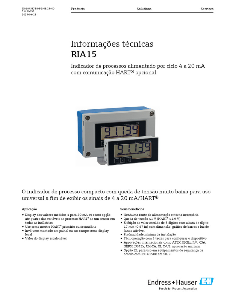 RIA15 Indicador | PDF | Fonte de energia | Rede elétrica