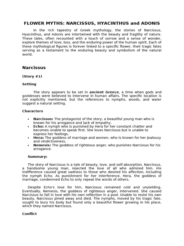 Flower Myths | PDF | Persephone | Hades