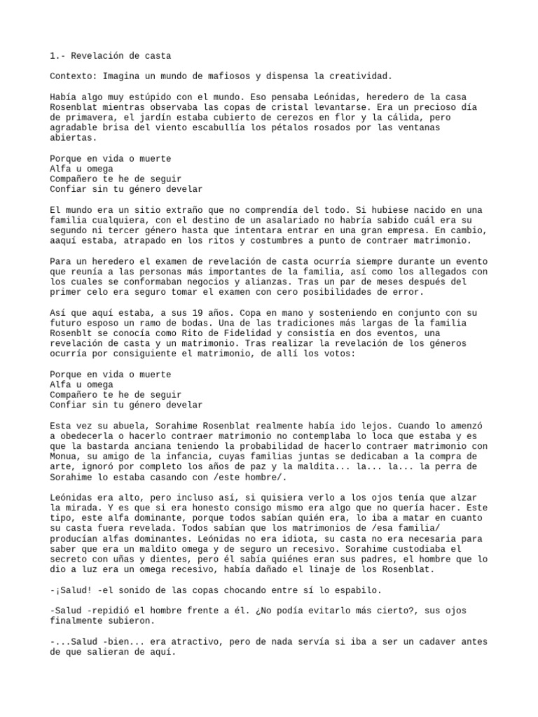 Día 1 - Revelación de Casta | PDF