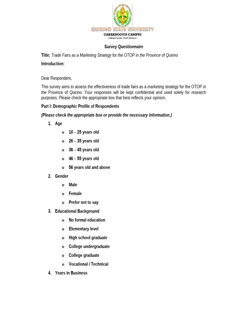 Questionnaire - Copy | PDF | Microcredit | Expense