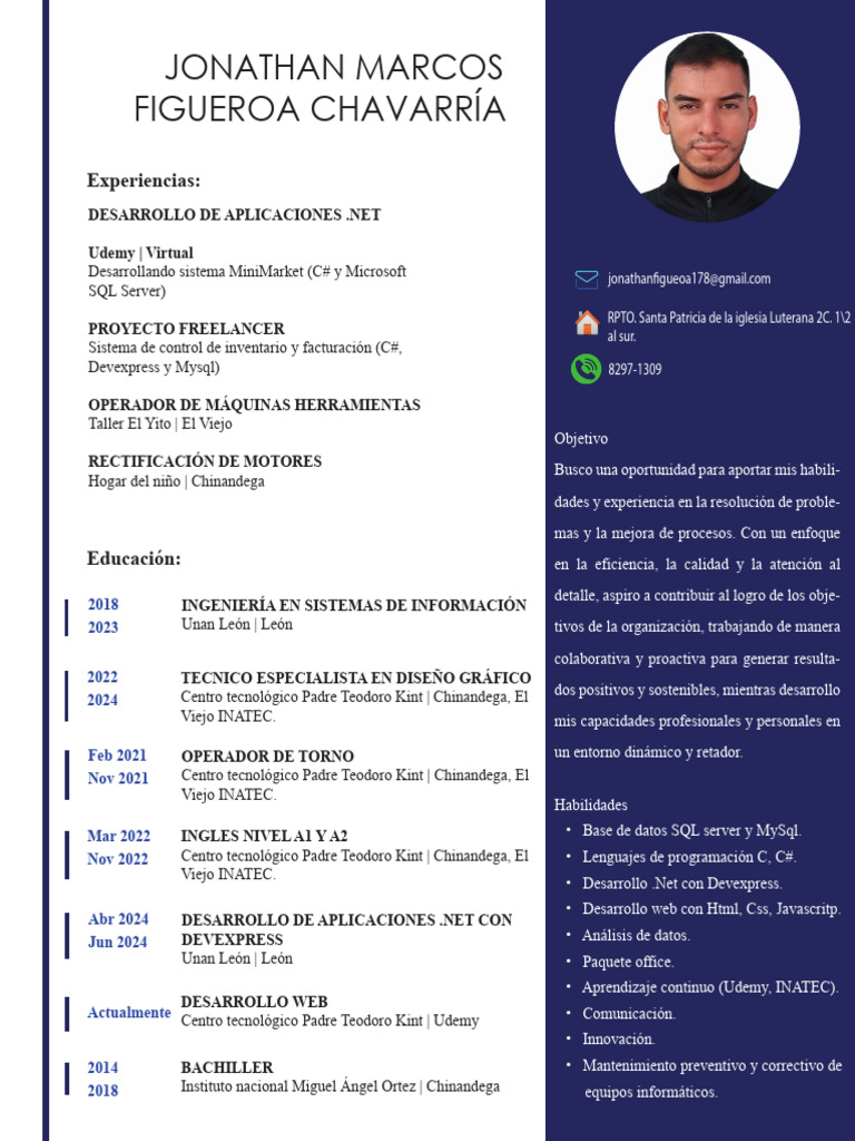 CV Actualizado | PDF | Desarrollo web | Mi sql