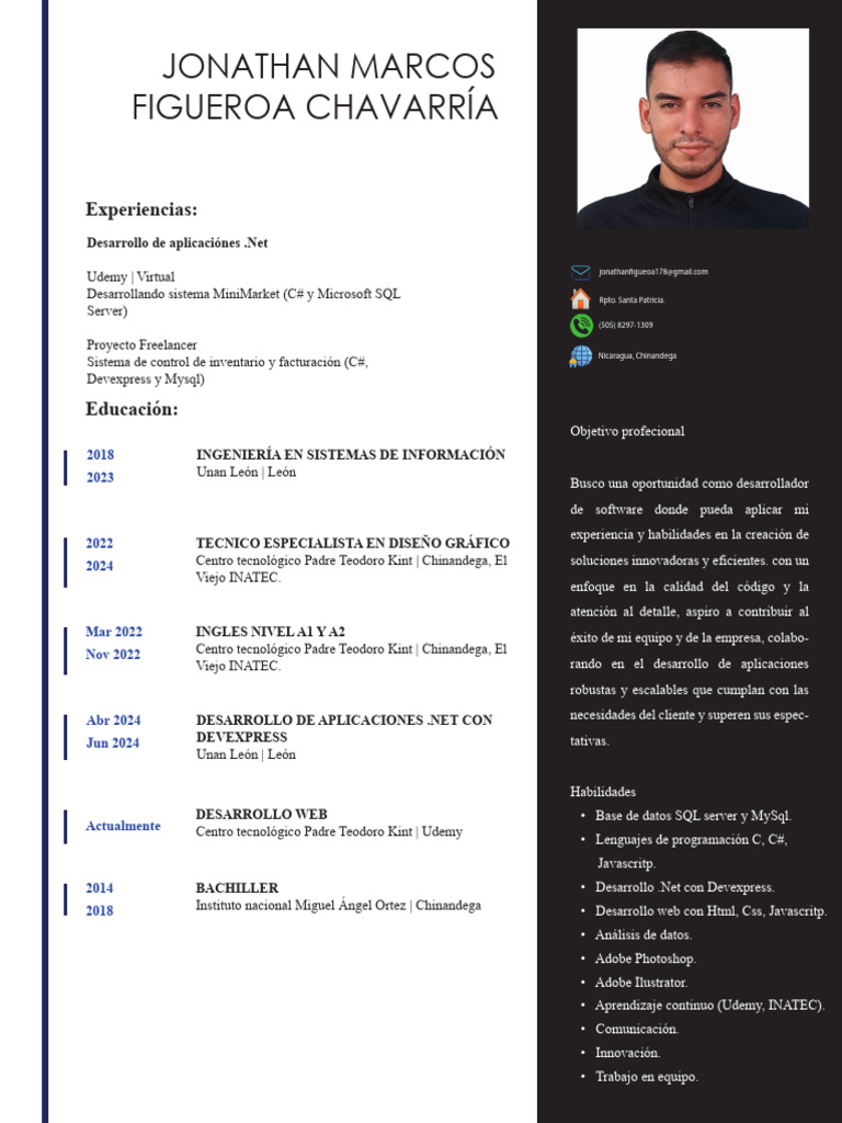 CV_JONATHAN_FIGUEROA | PDF | Desarrollo web | Mi sql