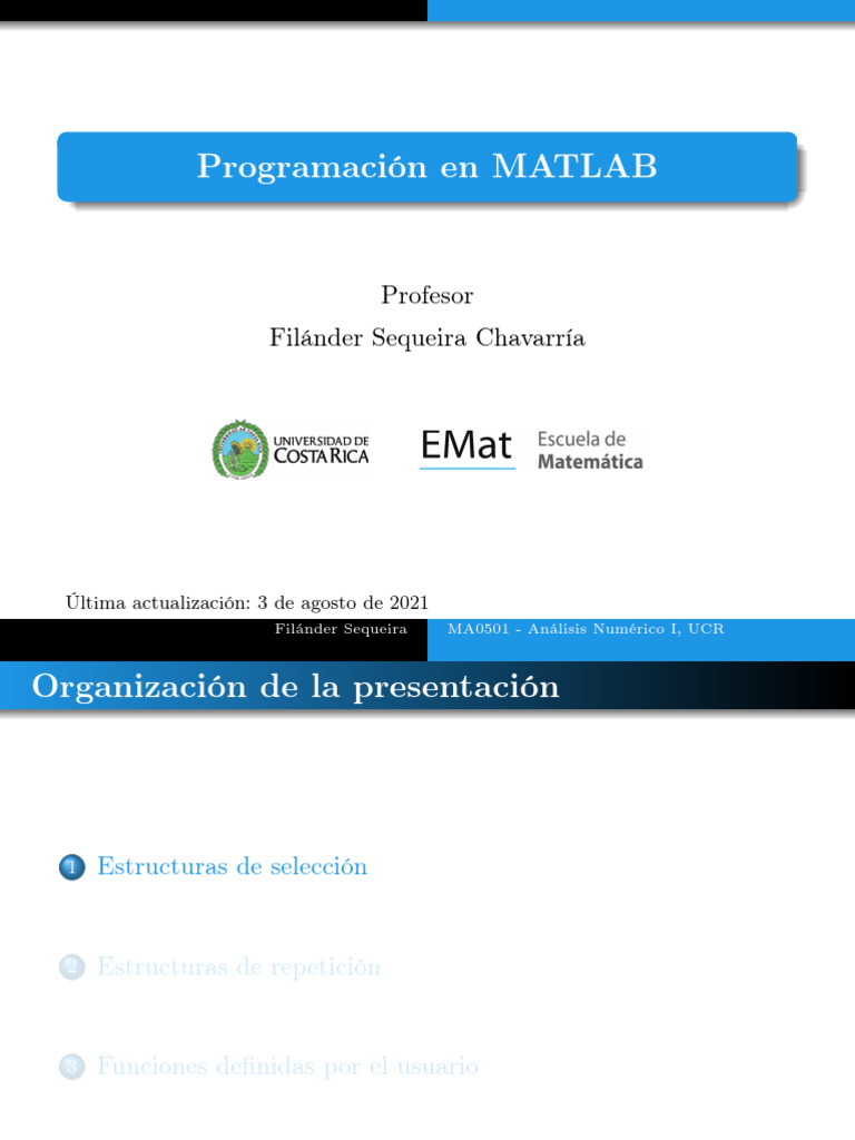 P02 Programacion MATLAB Handout | PDF | Sintaxis (Lógica) | Informática ...