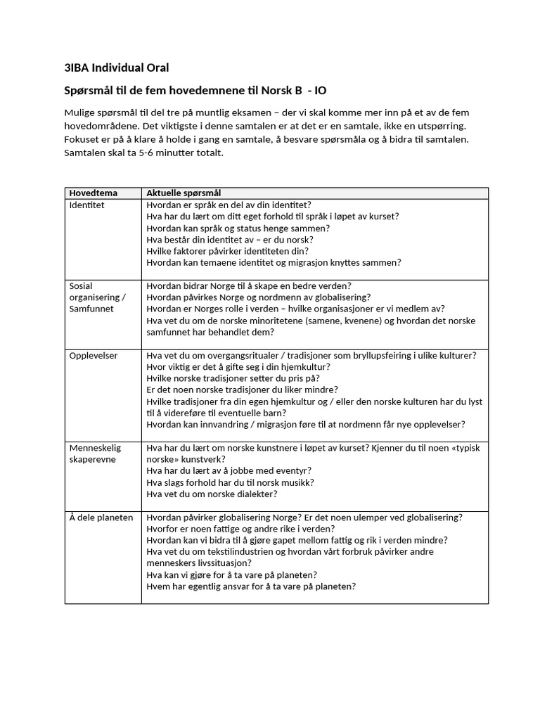 Sporsmal - IO - Samtale 2 - 20245544 | PDF