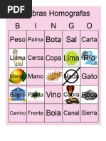 Bingo de Palabras 40 Cartones | PDF | Ocio