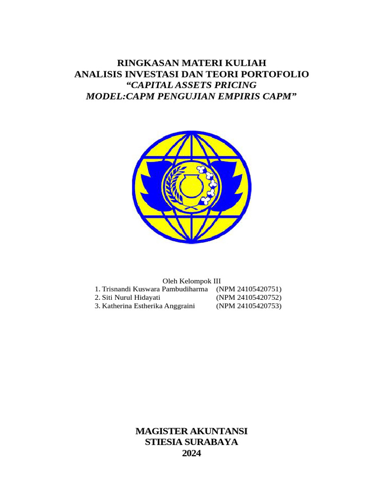 Pengujian Empiris Model CAPM | PDF
