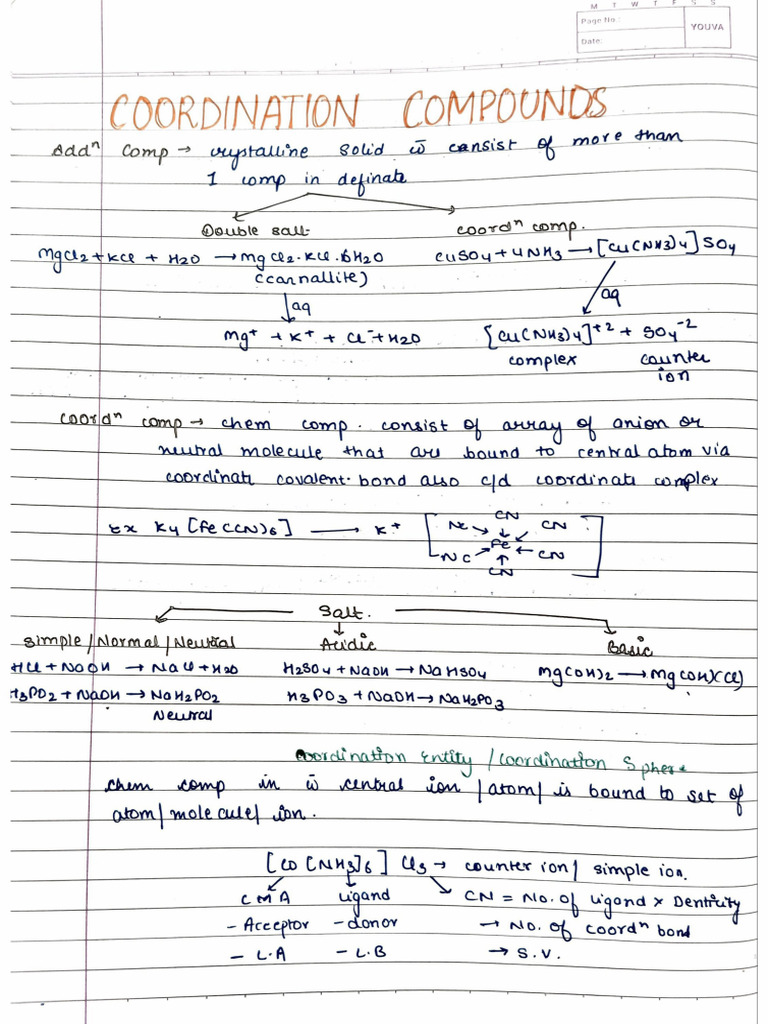 Coordination Compound Pdf