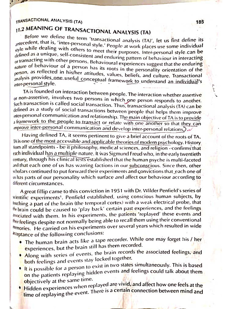 Transactional Analysis | PDF