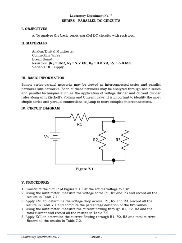 Laboratory No 7 | PDF | Electrical Network | Electrical Circuits