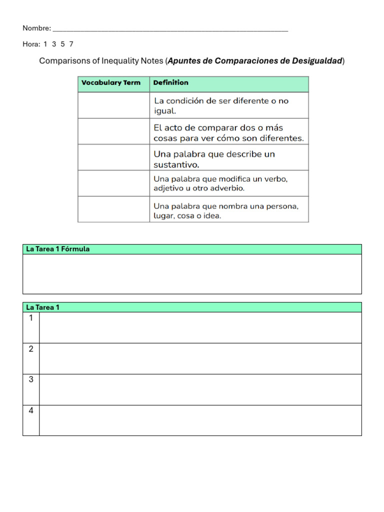 Comparisons of Inequality Lesson 1 | PDF